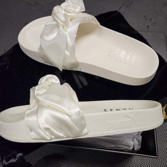 Puma | Shoes | Brand New Puma X Fenty Bow Slide Off White Puma Silver ...